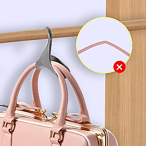HOMEEE 10 Pcs Bag Hanger for Closet, Purse Hanger for Closet, Protecting Bag Shape, Storing and Organizing Various Handbags and Any Other Purse in Easy-to-Find