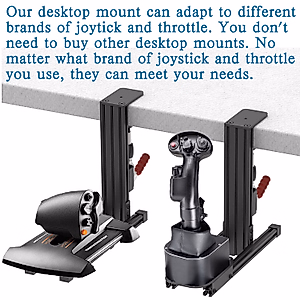 JUYEER 2 Set Universal Desk Mount Compatible with Logitech X52/X52 Pro/X56/X56 Rhino/Warthog A10C&Throttle/Winwing Orion/T.16000M FCS/TCA Officer Pack Airbus/VKB Gunfighter MKIII