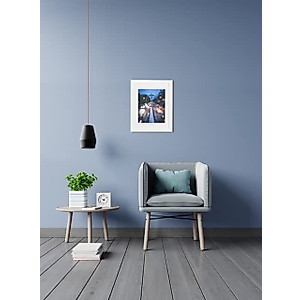 iDecorlife 16x20 White Picture Frames - Extra Thick Tempered Glass and Real Wood 11x14 Picture Frame with Mat or 16x20 Frame Without Mat - Wall Mounting Ready Real Wood Photo Frame