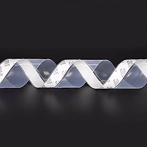 TAROSE Weather Stripping, Silicone Door Seal Strip Door, Window, Transparent 16 Feet Long (Width 25mm)