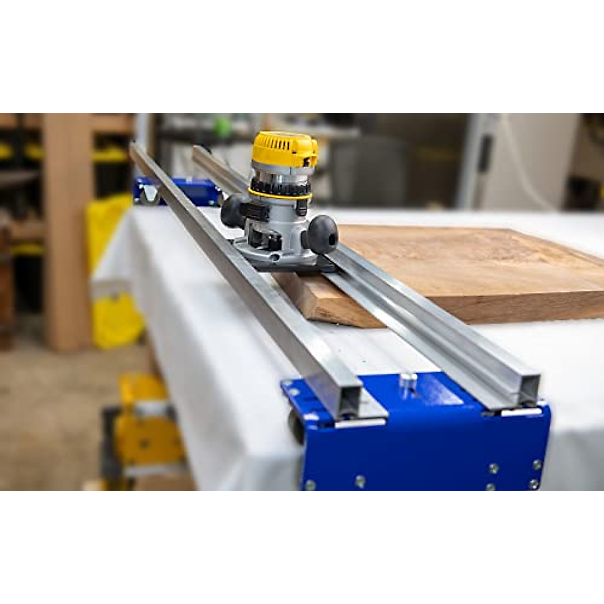 Lane Precision Products Router Sled For Wood Slab Flattening, 72" Extruded Aluminum Rails, Router Sled Plate Included, Slab Guide Jig, Router Jig, Slab Jig, Slab Flattening Mill