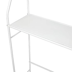 Flandre Over The Toilet Rack 3 Shelf Bathroom Space Saver Storage Organizer Corner Stand Bathroom Cabinet Tower Shelf 22.5" W x 9.8" D x 59.5" H (White)