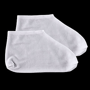 3 Pairs Cotton Moisturizing Socks Cosmetic Socks Lotion Hoses Spa Overnight Absorbing Stockings for Dry Cracked Feet White Moisture Enhancing Hoses for Women and Men