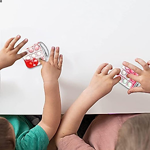 Christmas 60Pcs Mini Pop Push It Keychain Fidget Toy Pack,Mini Pop Push It Bubble Fidget Sensory Toys,Toys for Kids Adult Gifts