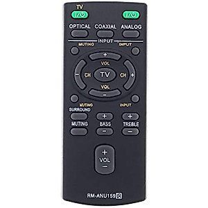 Sound Bar Remote Control RM-ANU159 Replacement for Sony Audio System HT-CT60/C SA-CT60 SS-WCT60 HT-CT60