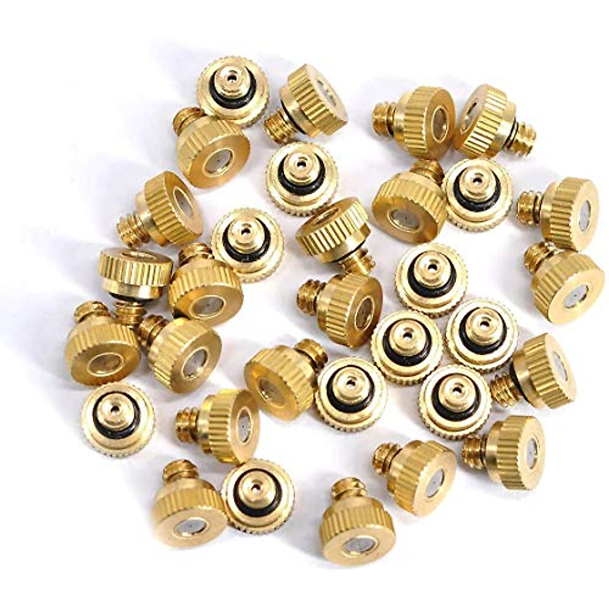 50PCS Brass Misting Nozzles for Outdoor Cooling System 0.012" Orifice (0.3 mm) 10/24 UNC
