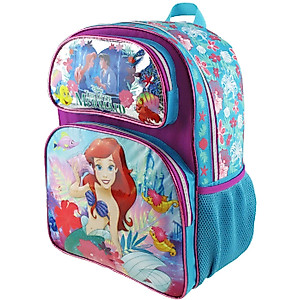 Disney Ariel Little Mermaid Deluxe Full Size 16 Inch Backpack 'Under the Sea'