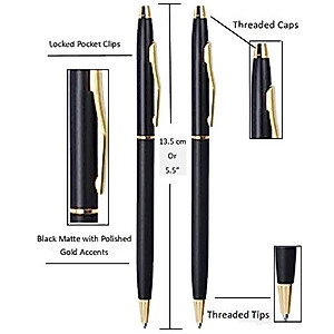 Black and Gold Police Uniform Pens with Uniform Pin Pack and Decal