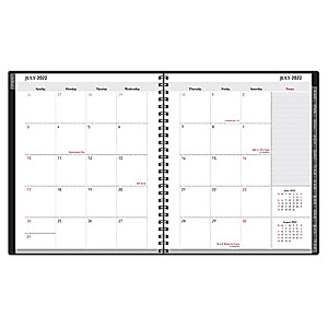 Office Depot® Brand 18-Month Academic Planner, 9" x 11", 30% Recycled, Black, July 2022 to December 2023