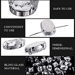 240 Pieces Large Sew on Rhinestones Clear Glass Crystal Gems Diamond Stone Metal Back Prong Setting Crafts Mix Shapes Claw for Jewelry, Clothes, Shoes, Costume (Clear White)