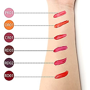 SOVONCARE 6 Color Wine Lip Tint, Matte Liquid Lipstick Waterproof Natural Lip Stains Set Long Lasting Wine Bottle Lip Gloss Makeup Gift Idea for Girls & Women
