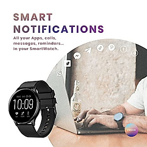 yussa Smartwatch Answer/Make Calls | Speaker | 1.32 '' HD Full Screen | AI Assistant | Android Smartwatch & iPhone Compatible | Fitness & Health Tracking | +20 Sports | for Man and Woman