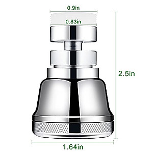 RAFSON Kitchen Faucet Sprayer Head Attachment 360° Rotatable Soild Brass Moveable Kitchen Tap Head High Pressure Faucet Booster Easy to Wash Dishes Wash Vegetables and Wash Fruits