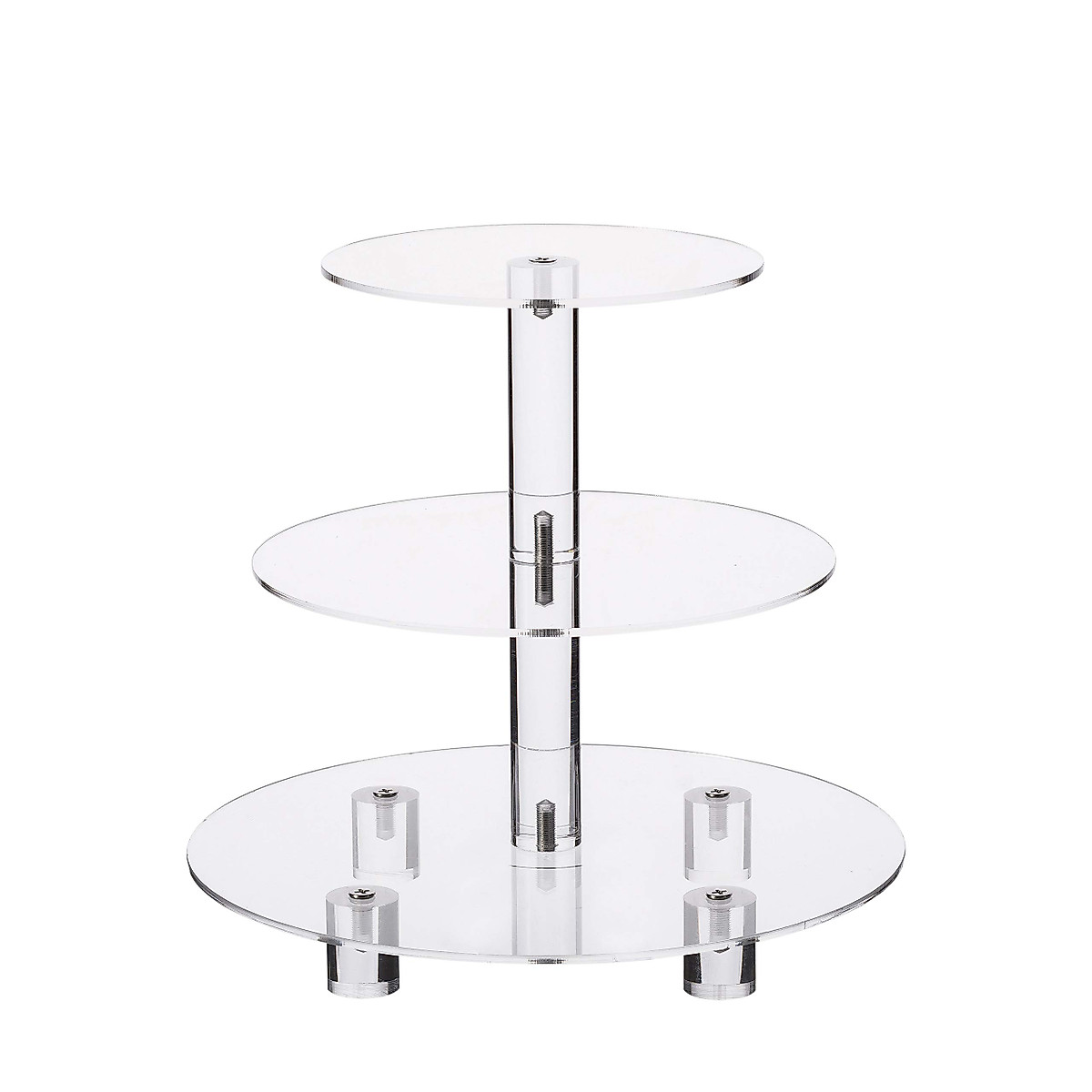 Cupcake Stand, Round Acrylic Cupcake Tower, 3 Tier Cupcake Holder for 24 Pcs, Clear Cup Cake Tree, Dessert Display Stand for Wedding, Party, Birthday…