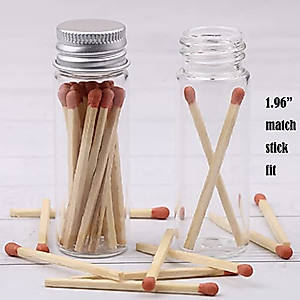 MaxMau 24 Tiny Jars with Aluminum Screw Lids 15ml Small Glass Bottles Clear Mini Vials Metal Caps Top Sample Message Bottle Jewelry Beads Herbs Storing Wedding Favors DIY Decorations