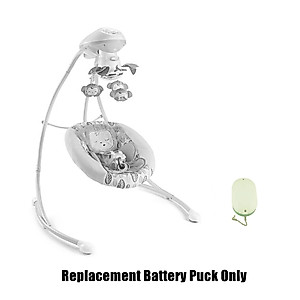 Replacement Part for Fisher-Price Cradle 'n Swing Baby Soother - Replacement Battery Puck for Battery Operated Swing Function ~ White and Light Green