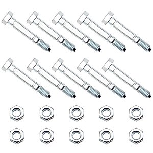 51001500 Shear Bolt Kit Fit for A riens Snowblower - 10 Set of Shear Pins & Nuts Fit for A riens ST1032 ST1028 ST824 ST828 Snow Thrower Auger, Replace 510015 AM122156 AM136890 91550 7091550YP 780-011