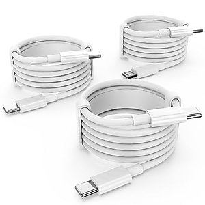 USB C to USB C Charging Cable 3Pack 6ft 60W, Long Type C Charging Cable Fast Charge Cord for iPhone 15 Pro Max Plus Samsung S23 Note 20 iPad Pro Air Mini MacBook Air