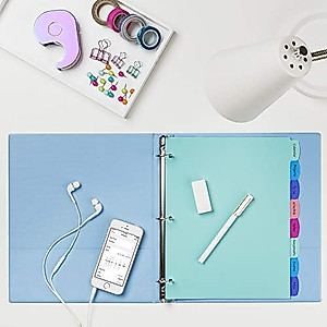 Avery Durable Plastic 8-Tab Write & Erase Big Tab Dividers for 3 Ring Binders, Pastel Brights (16271)