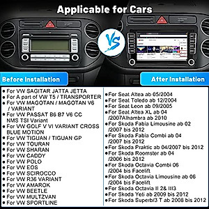 【2+32GB】 Android Car Stereo for VW Passat Golf Polo Jetta Radio, Hikity 7'' Touch Screen in Dash GPS Navigation Bluetooth Car Audio Receiver Support WiFi Mirror Link FM Radio SWC+ Backup Camera