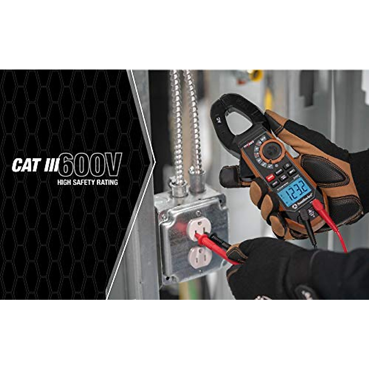 Southwire - 65031640 CLAMP METER; 400A AC/DC 21530T;Black/Brown