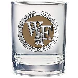 Heritage Pewter Wake Forest Double Old Fashion | Double Rocks Glass 14 OZ for Liquor | Expertly Crafted Pewter Glass
