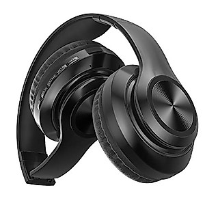GIFZES Wireless Bluetooth Headphones, P68 Bluetooth 5.0 Foldable Rechargeable Wireless Headset HiFi Sound Headphones for Travel, Online Class, Home Office Black