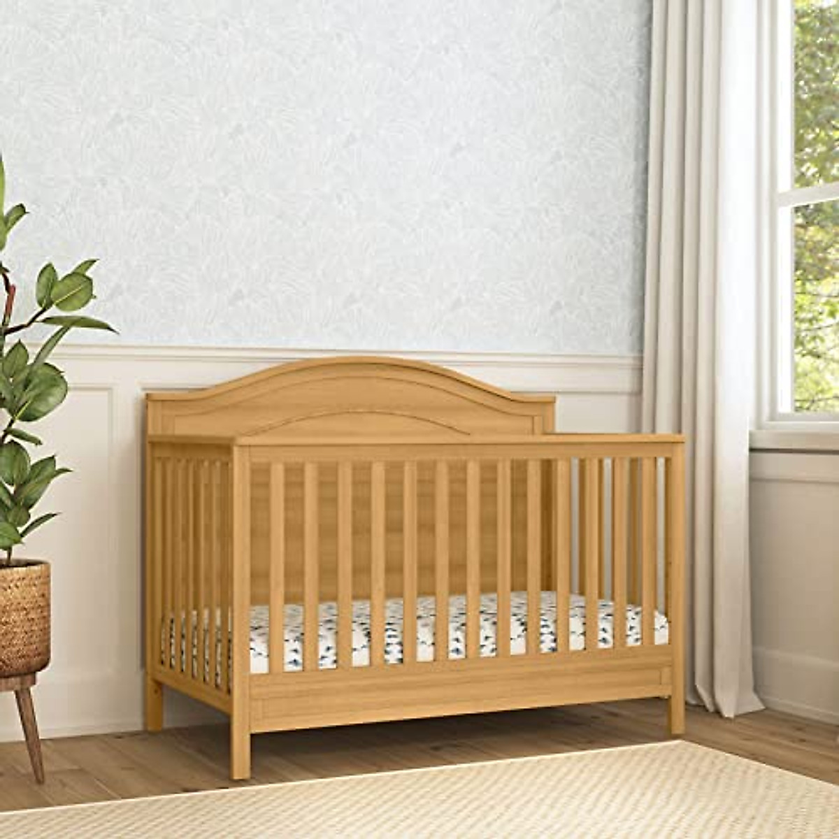 DaVinci Charlie 4-in-1 Convertible Crib in Honey | Greenguard Gold Certified
