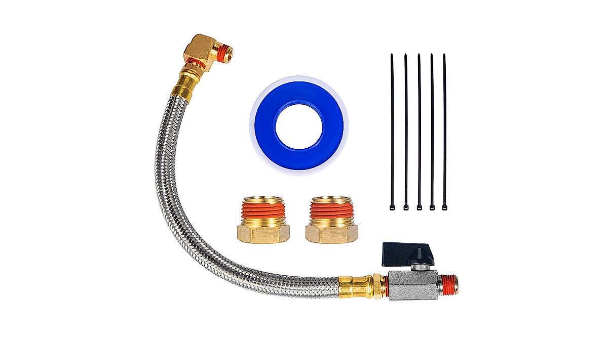Breezliy Extended Tank Drain Valve Kit for Air Compressors