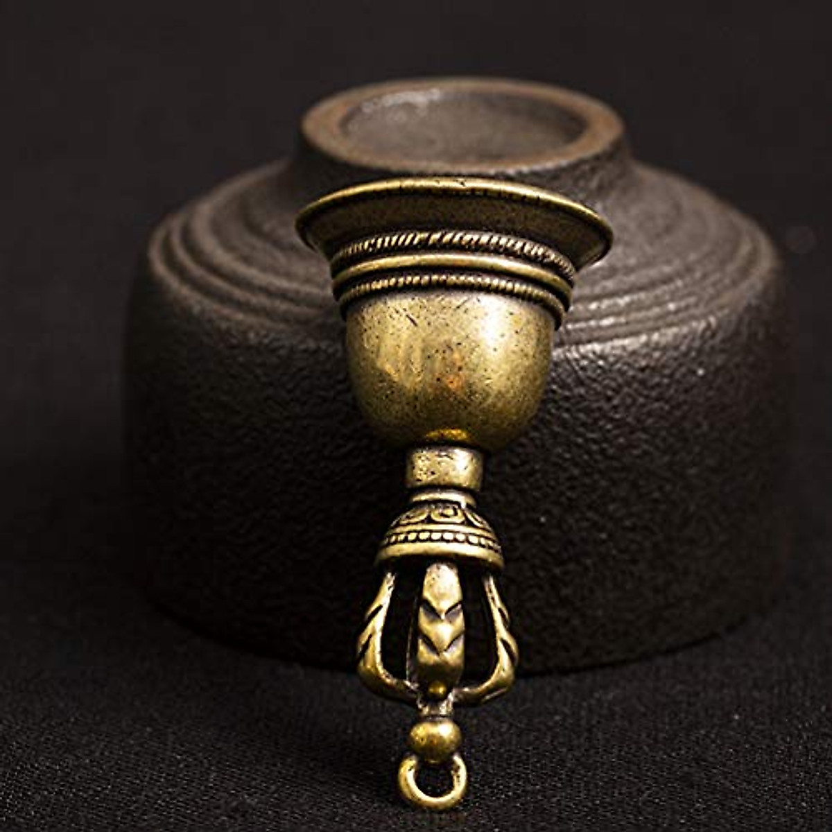 ARTIBETTER Copper Hand Bell Call Bell Vintage Wedding Bell Reception Dinner Shop Hotel Service Bell