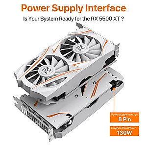 PELADN AMD Radeon RX 5500XT 8G GDDR6 Dual-Fan Edition HDMI DisplayPort Gaming Graphics Card
