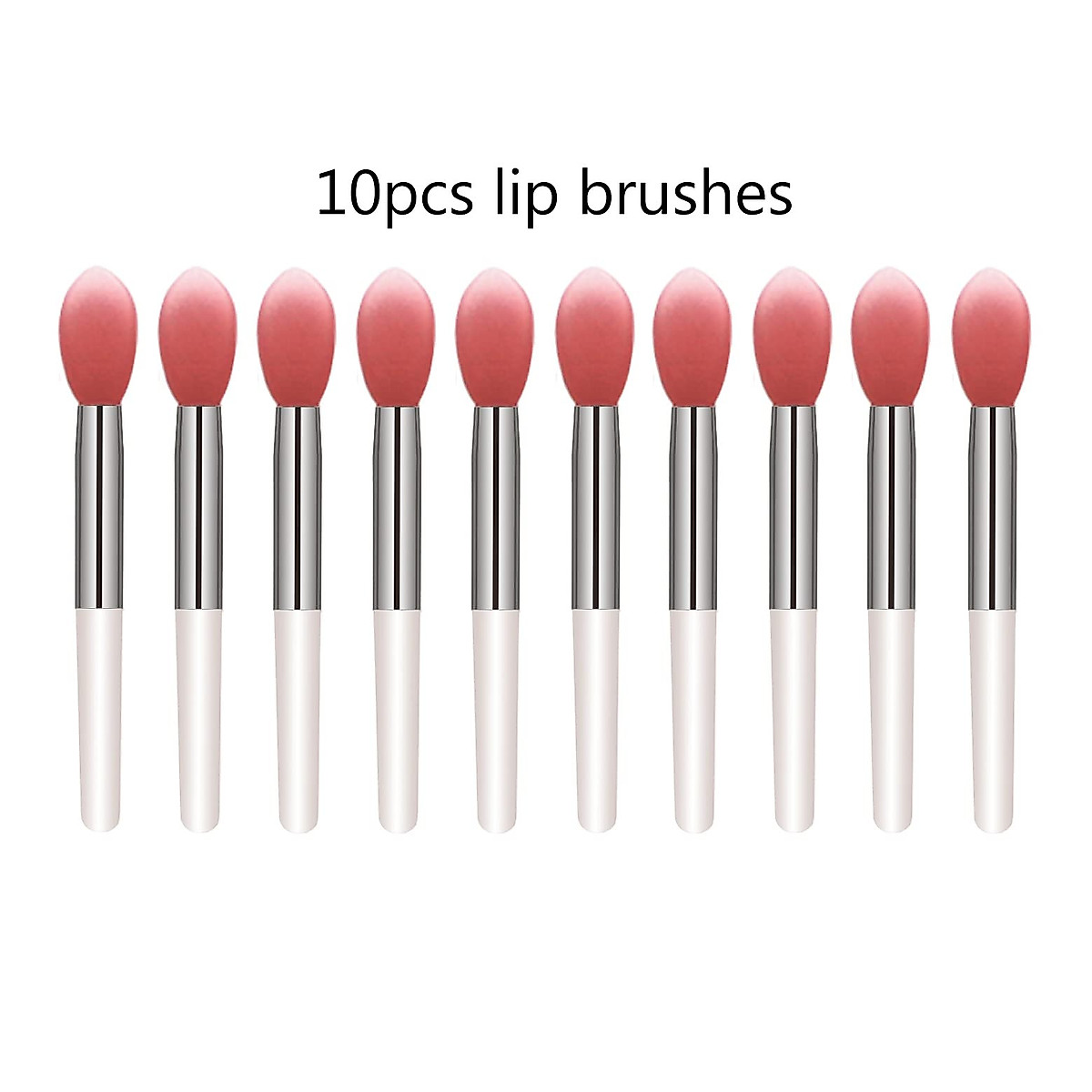 LORMAY 10 Pcs Silicone Lip Mask Brushes. Applicators for Lipsticks, Lip Gloss, Lip Balm and Other Cream Makeup Products (2.0 inches / 5.0 cm)