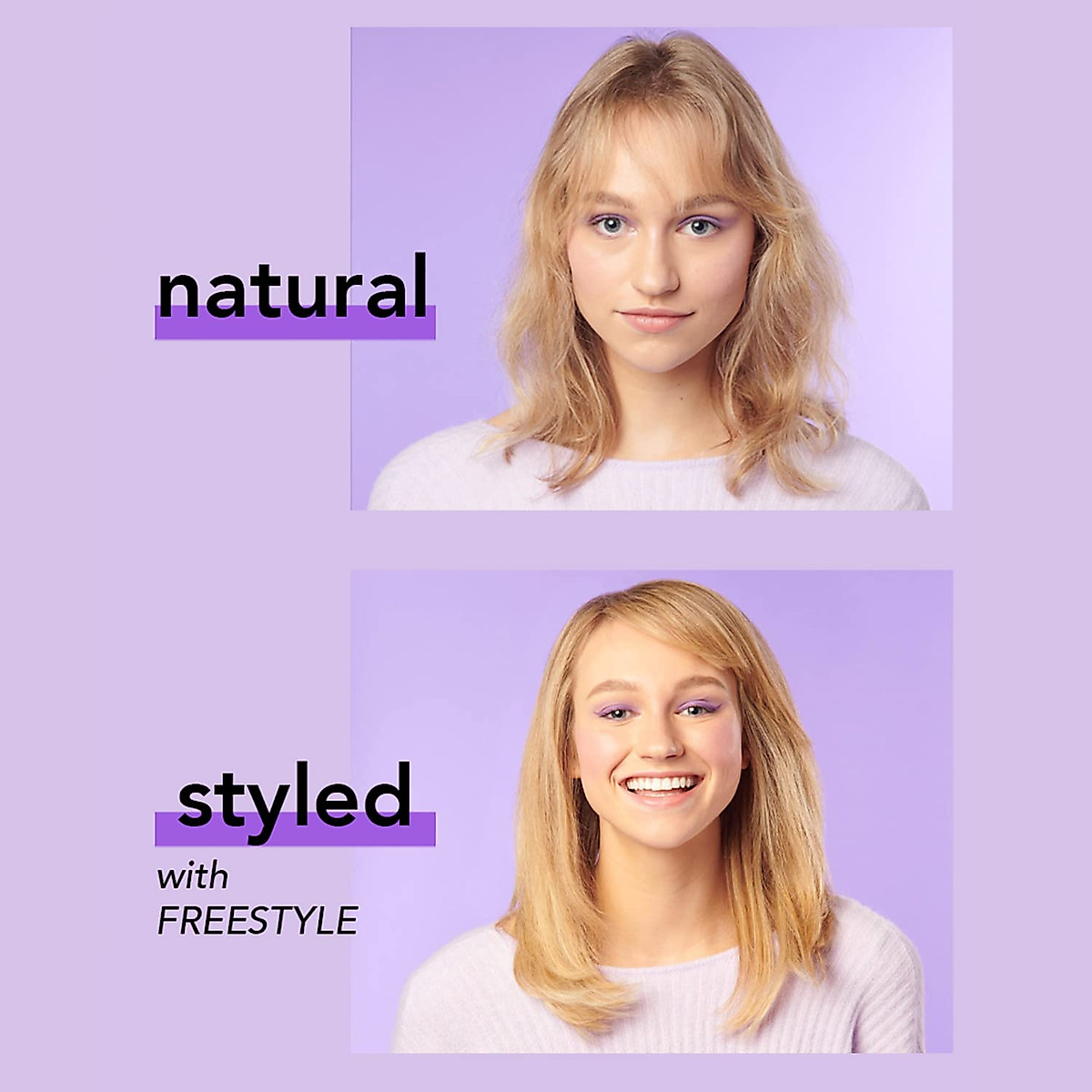 InStyler Freestyle 1” Ionic Ceramic Styler Round Hair Brush - Straighten, Wave or Curl Hair with Ionic Tip Barrel & Ceramic Heated Bristles - Helps Reduce Frizz for Easy Styling