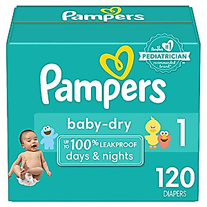 Pampers Baby Dry Diapers Size 1/Newborn 120 Count