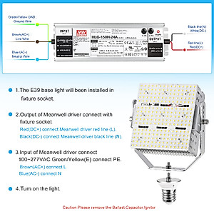 BBESTLED 150W LED Shoebox Retrofit Kit 5000K (Input 100-277V) 21000LM E39 LED Street Light Outdoor, Outside LED Pole Parking Lights LED Retrofit Kits DLC ETL Listed, Commercial Retrofit LED Lights