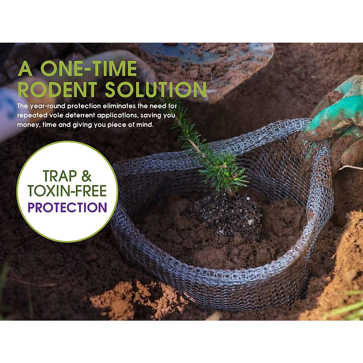 VOLE KING Plant Baskets - Gopher and Vole Baskets, 15 Gallon, Pack of 1 - Protect Plants, Trees, Flowers and Bulbs from Voles, Gophers and Moles - A One Time Solution, No Repellent Needed