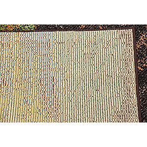 Unique Loom Jardin Collection Colorful, Vibrant, Abstract Watercolor Area Rug, Square 8' 0" x 8' 0", Multi/Beige