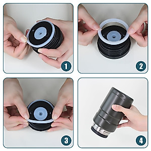 KLOWOAH Replacement Gaskets Compatible with Thermos Stainless King Food Jar 16 and 24 Ounce,Silicone Seals (Set of 4)