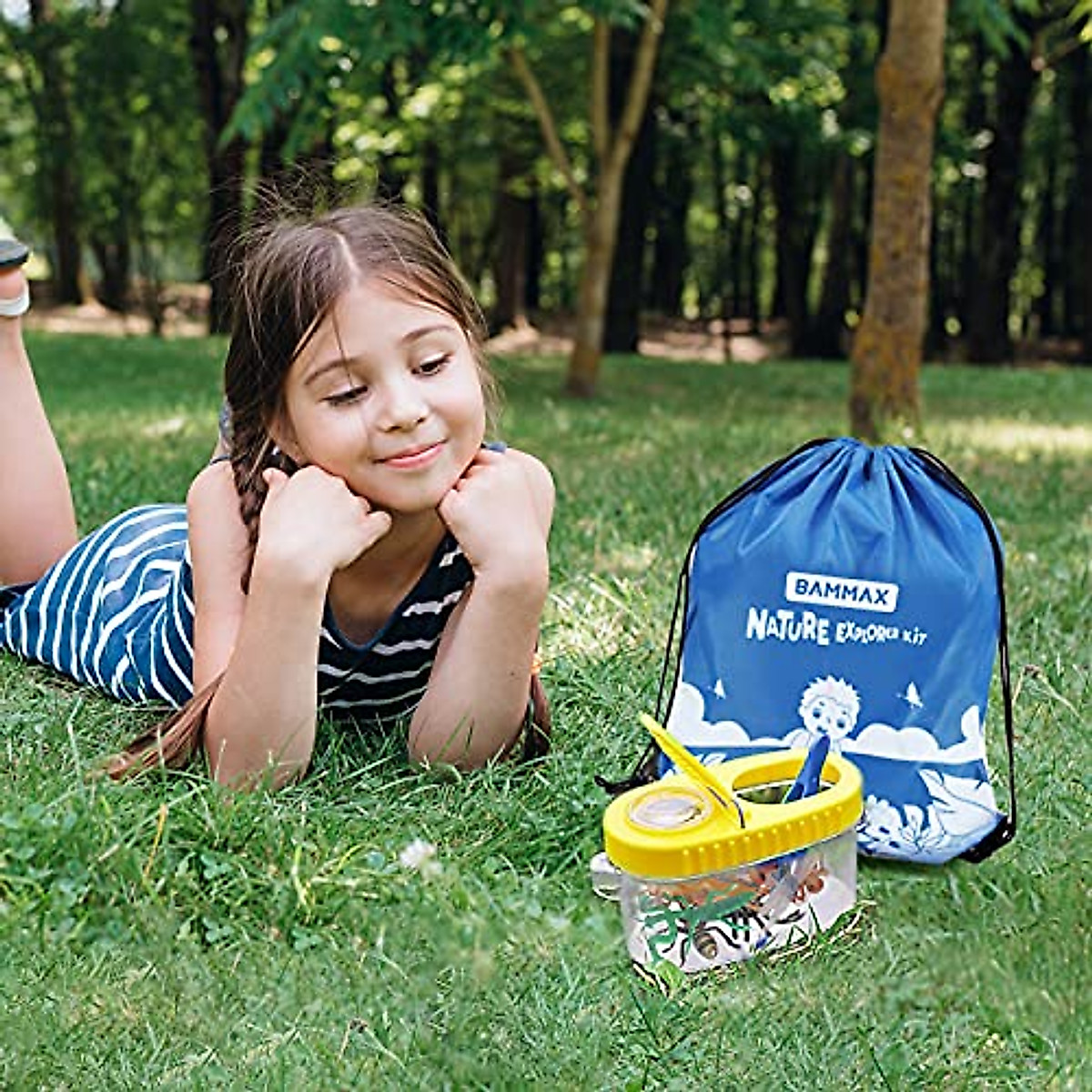 BAMMAX Outdoor Explorer Kit, Kids Adventure Kit with Binoculars, Flashlight, Compass, Magnifying Glass, Educational Nature Exploration Toys Kids Gift for Boys & Girls Age 3-12 Year Old Camping Hiking