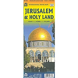 Jerusalem & Holy Land Travel Reference Map 4th Ed. 2019 (Waterproof)