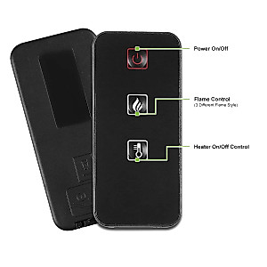 Geniqua 23" Freestanding Wall Mounted Electric Fireplace Insert Heater 1400W Log LED Flame Remote Adjustable Heat Recessed Stove Indoor Warm