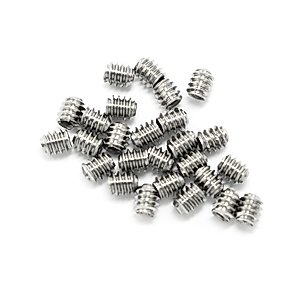 Pro Bamboo Kitchen 25pcs 304 Stainless Steel Full Thread Cup Point Grub Screws #4-40x1/8" Hexagon Hex Socket Set Screws