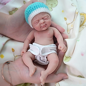 7" Girl Micro Preemie Full Body Silicone Wronged Baby Doll Lila Lifelike Mini Reborn Doll Surprice Children Anti-Stress