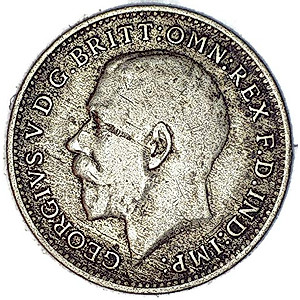 1921 UK George V British Silver Threepence Good