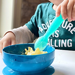 ChooMee Silicone Suction Bowls | Extra Strong Suction with Firm Bowl | Ideal for Infant and Toddler Baby Led Feeding | Medium + Small 2 CT