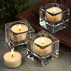 DEYBBY Scented Soy Tealights, Aromatherapy Soy Wax Candle Bulk|Clear Cup|12 Counts|Long Lasting|4 Hour Burn Time|Jasmine|for for Party and Home Decoration