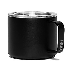 MiiR, Camp Cup, Vacuum Insulated, Stainless Steel with Slide Lid, BPA Free, Black, 8 Fluid Ounces