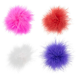 Naimo 4 Pairs Womens Sexy Feather Rave Pasties Adhesive Breast Petal Pasty