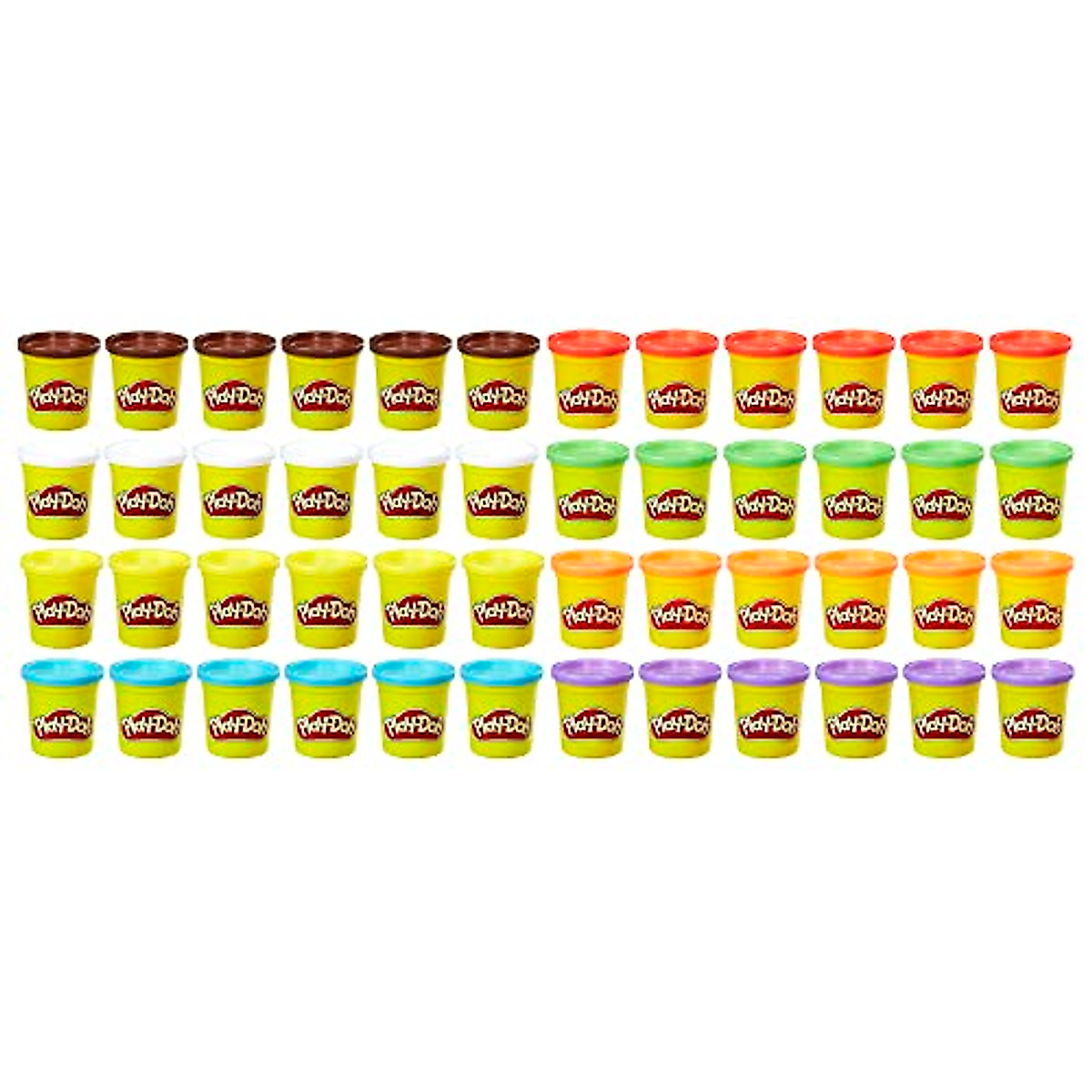 Play-Doh Bulk Pack of 48 Cans, 6 Sets of 8 Modeling Compound Colors, Perfect for Halloween Treat Bags, Party Favors, Arts & Crafts, 3oz, Preschool Toys 2+ (Amazon Exclusive)