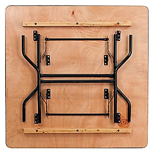 Flash Furniture Gerry 4-Foot Square Wood Folding Banquet Table